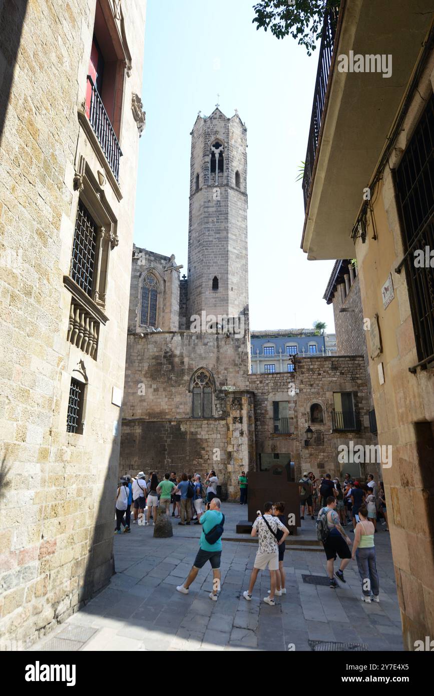 The history museum at Plaça del Rei in the Gothic quarter in Barcelona ...