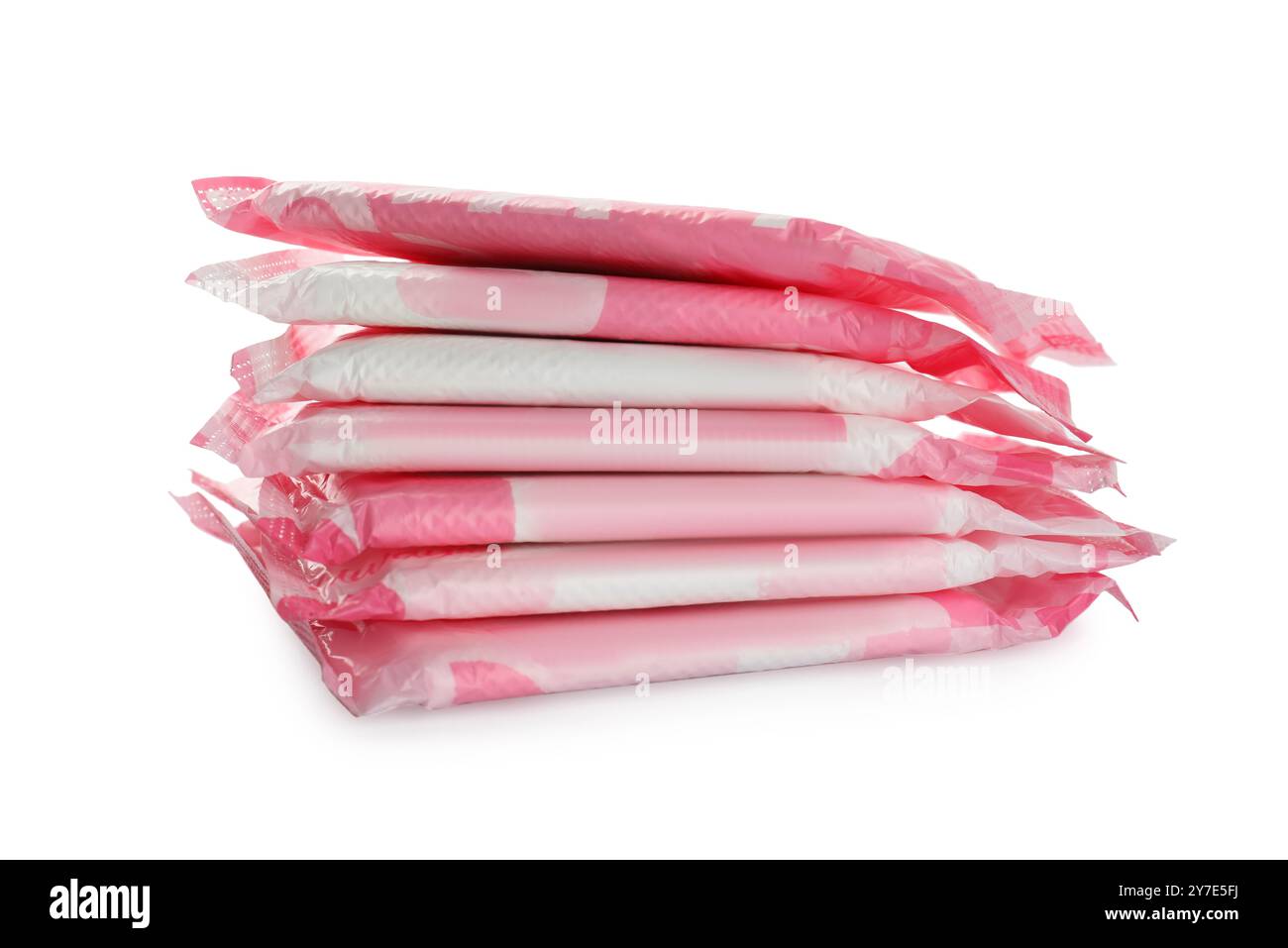 Stack of menstrual pads on white background. Gynecological care Stock ...