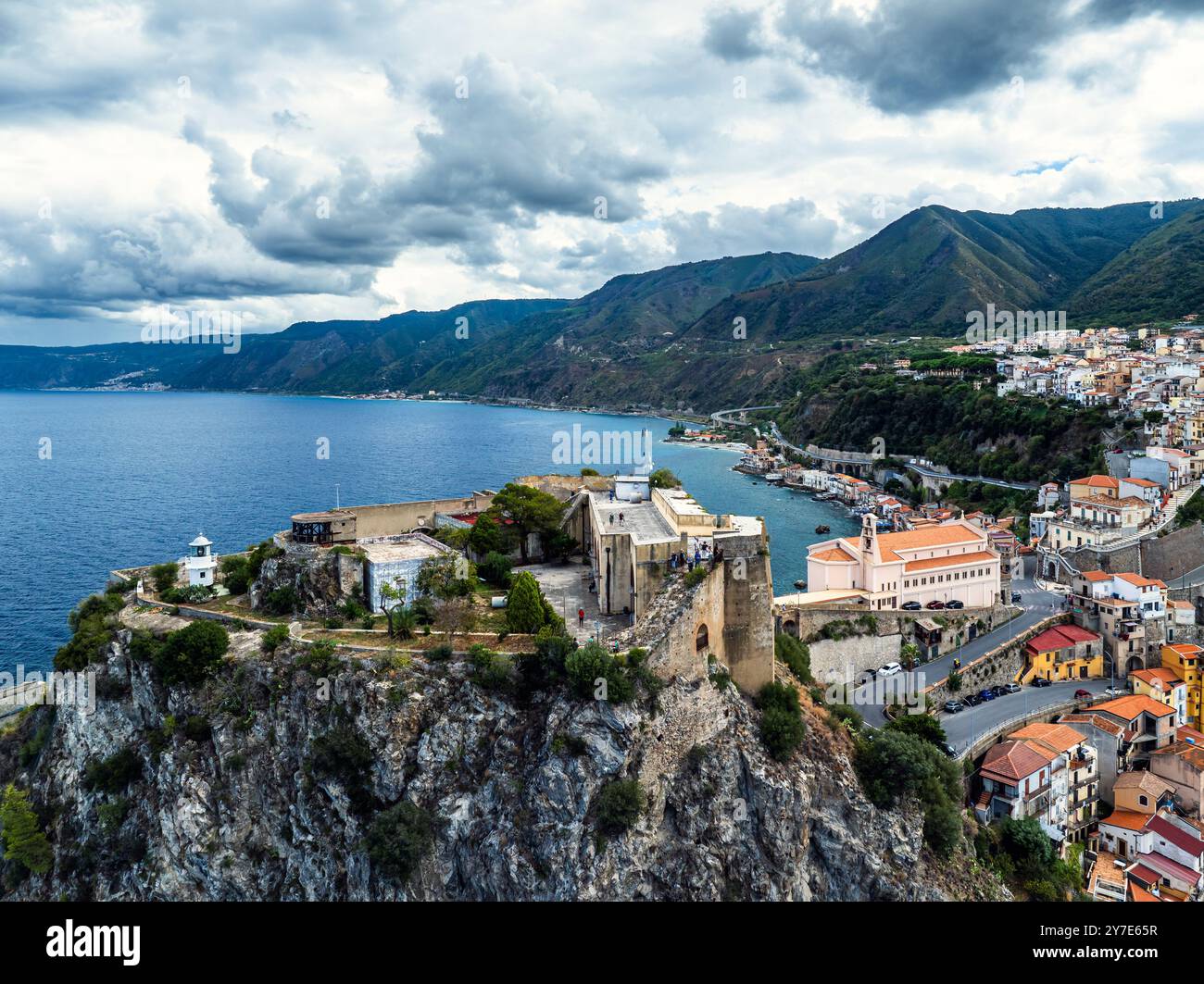 Scilla from a drone, Calabria, Italy, Europe Stock Photo - Alamy