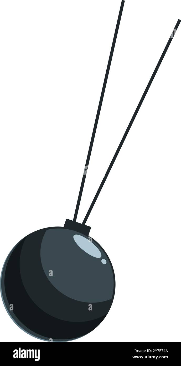 Wrecking ball hanging on two ropes swinging on white background Stock ...