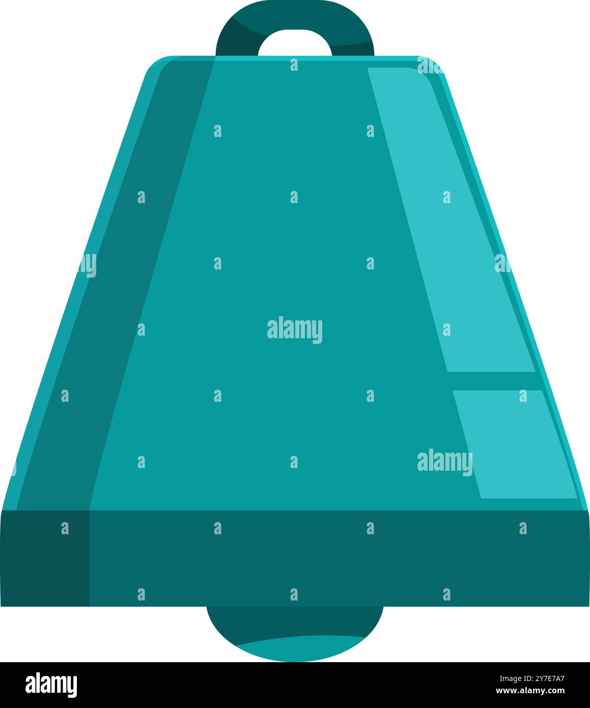 Turquoise metal bell making a loud sound, perfect for illustrating ...