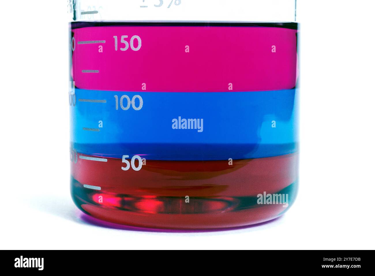 Pousse-Cafe Effect (Immiscible liquids of varying densities Stock Photo ...