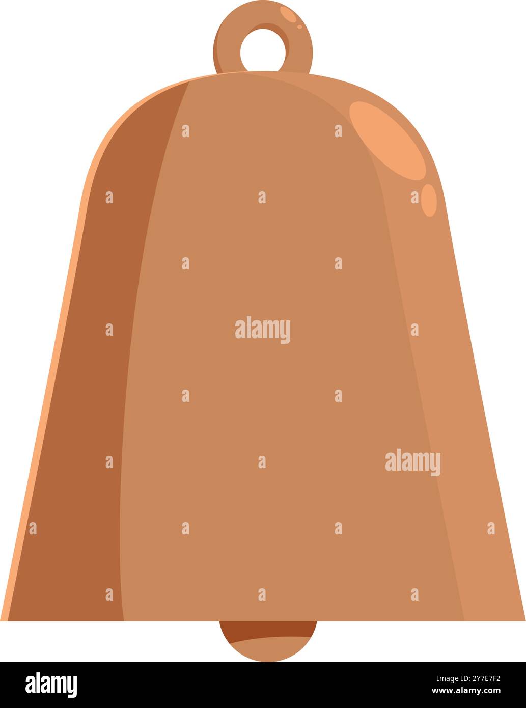 Cartoon illustration of a shiny metal bell making a loud sound Stock ...