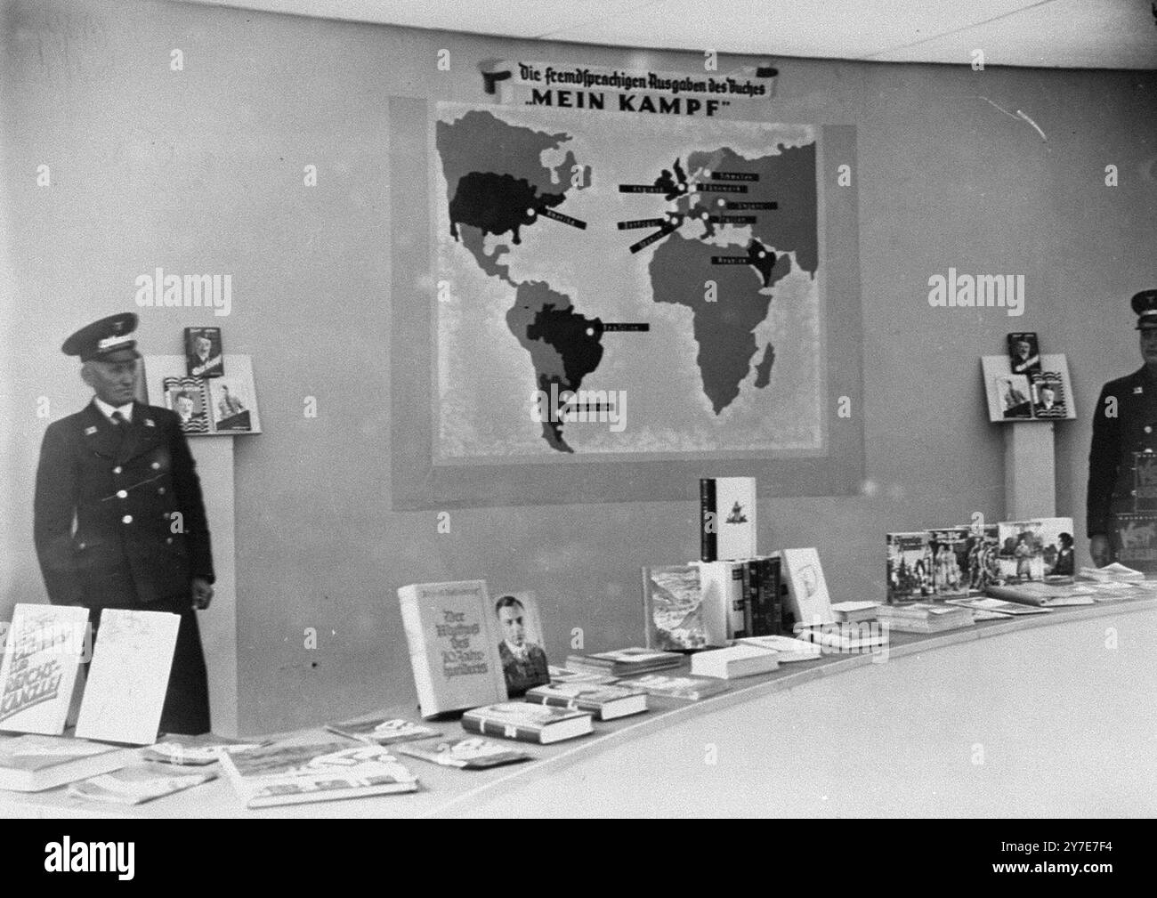An exhibit of Nazi publications touting the achievements of the Third ...