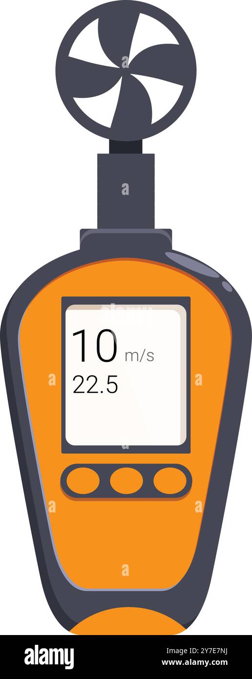 Digital anemometer measuring wind speed, portable device for ...