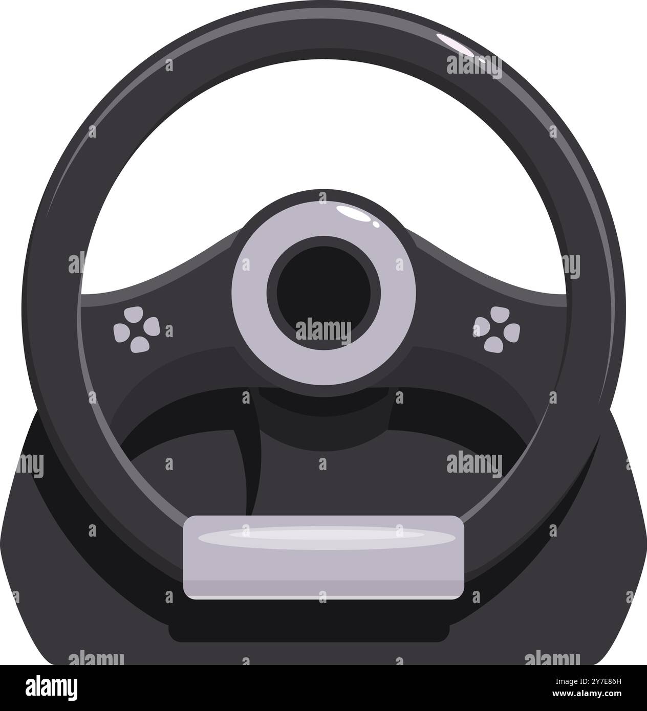 Black gaming steering wheel with buttons for realistic racing ...