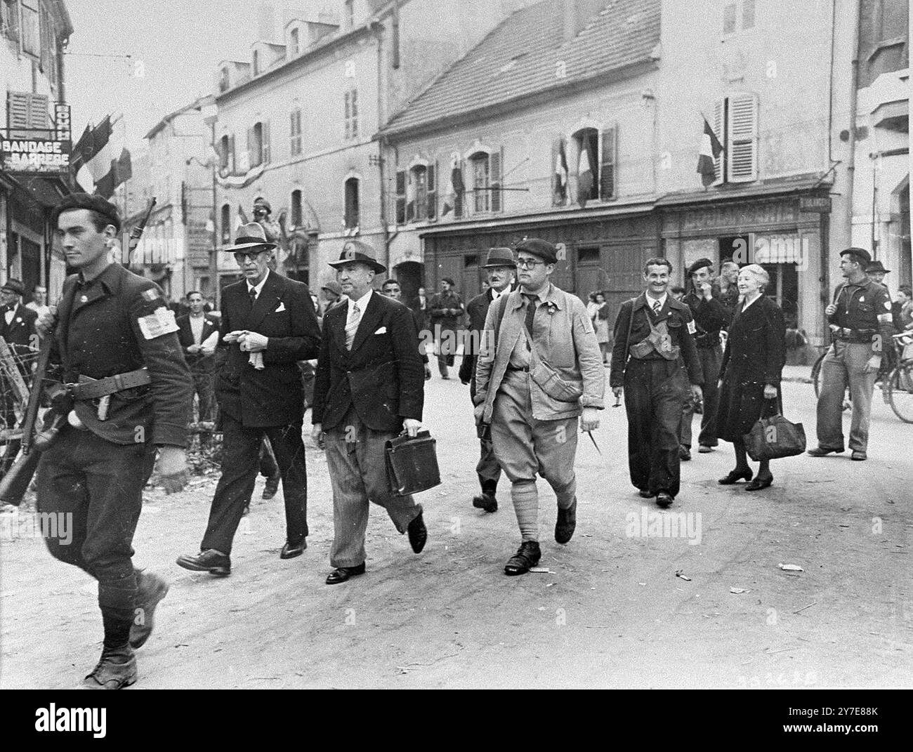 Members of the Free French Forces of the Interior (FFI, Forces ...