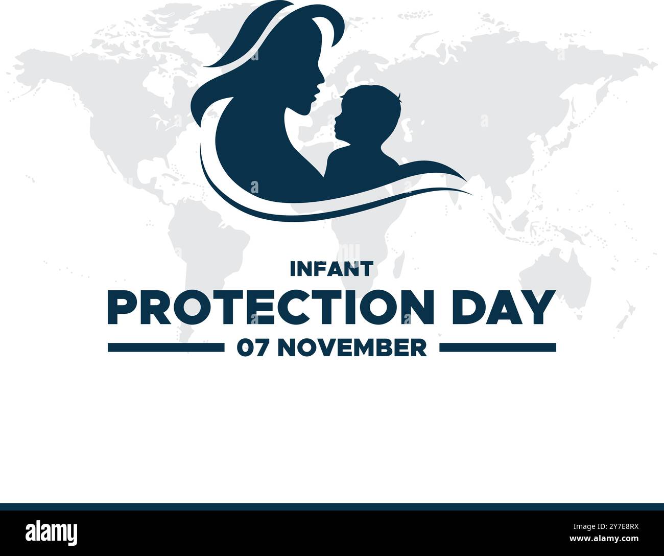 Infant Protection Day, 07 November, vector graphic, social media post ...
