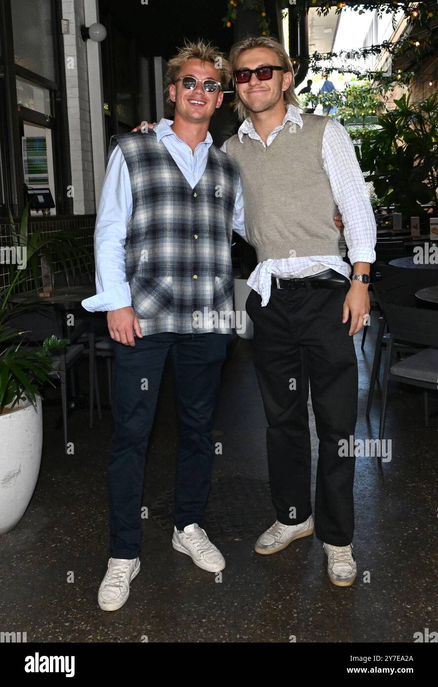 Brisbane, Australia. 30th Sep, 2024. Harry Sharpe (left) and Kai ...