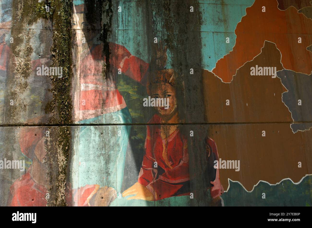 Painted mural of food, Kinabatangan, Sabah, Malaysia Stock Photo - Alamy