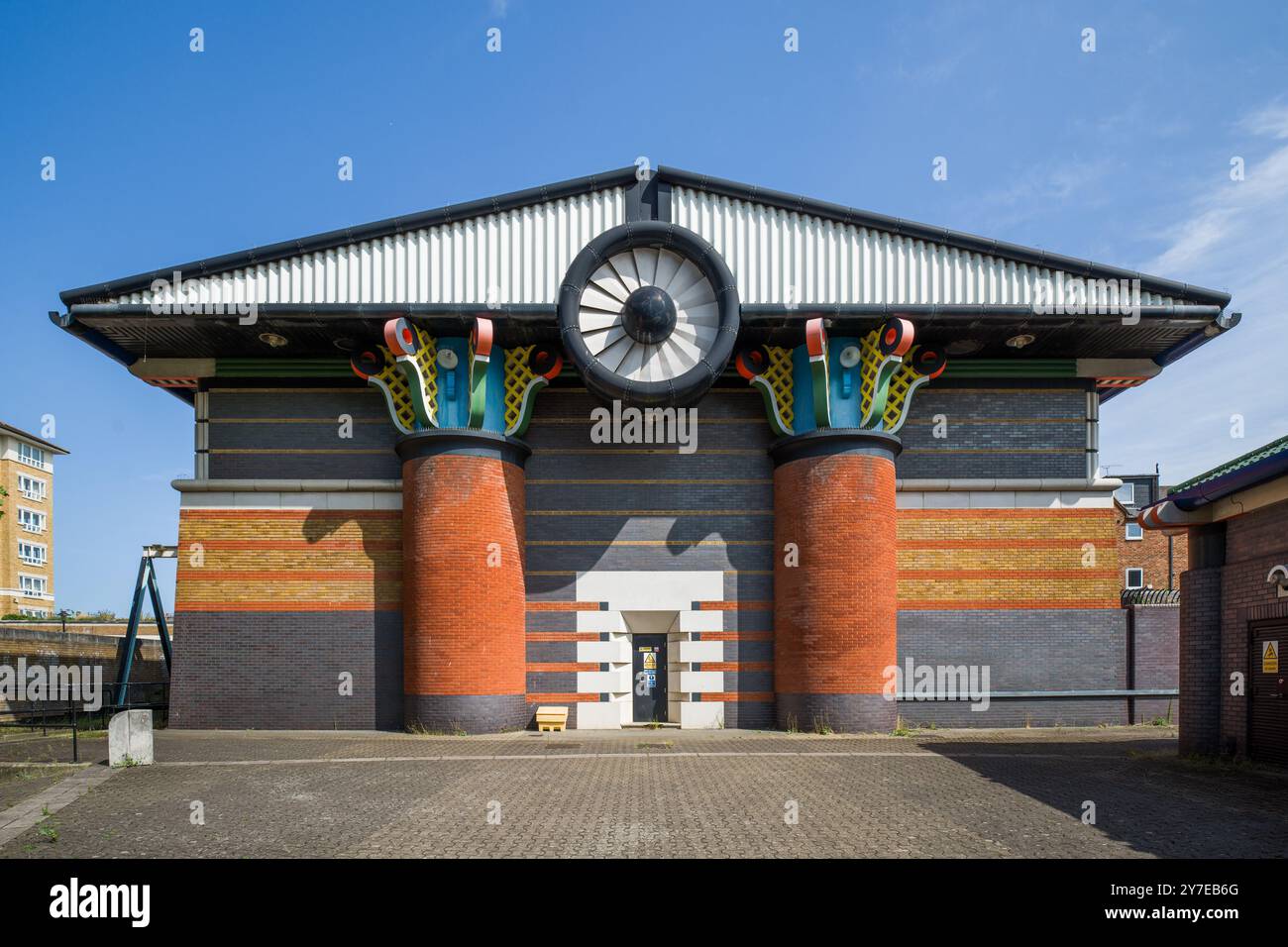John Outram's "Temple of Storms" pumping station in Isle of Dogs ...