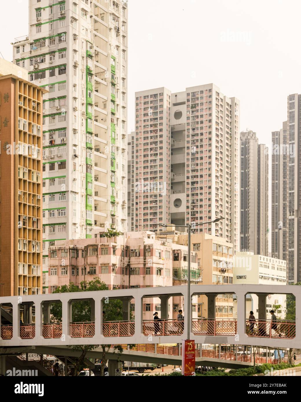 Clague Garden Estate, public housing Hong Kong in Tsuen Wan Stock Photo ...