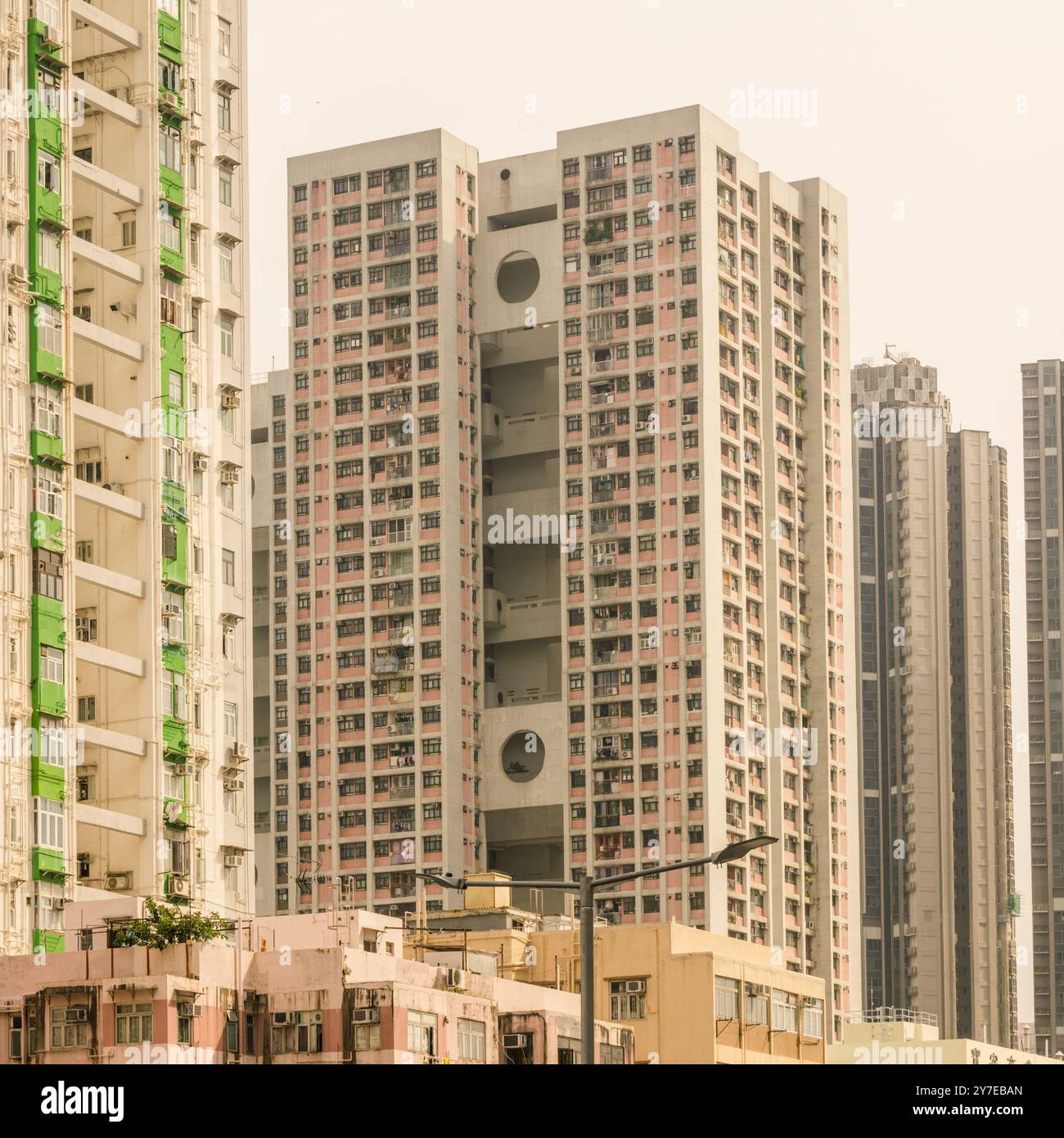 Clague Garden Estate, public housing Hong Kong in Tsuen Wan Stock Photo ...