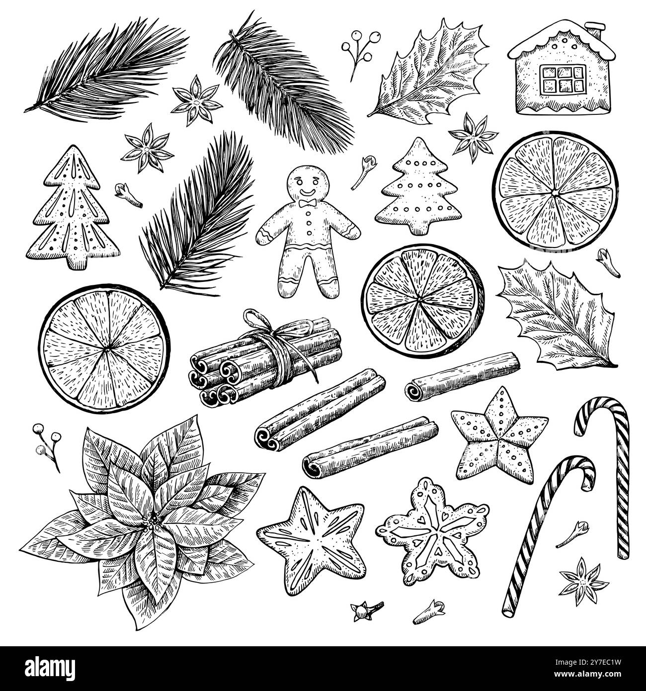 Christmas Cookie Clip Art Black And White