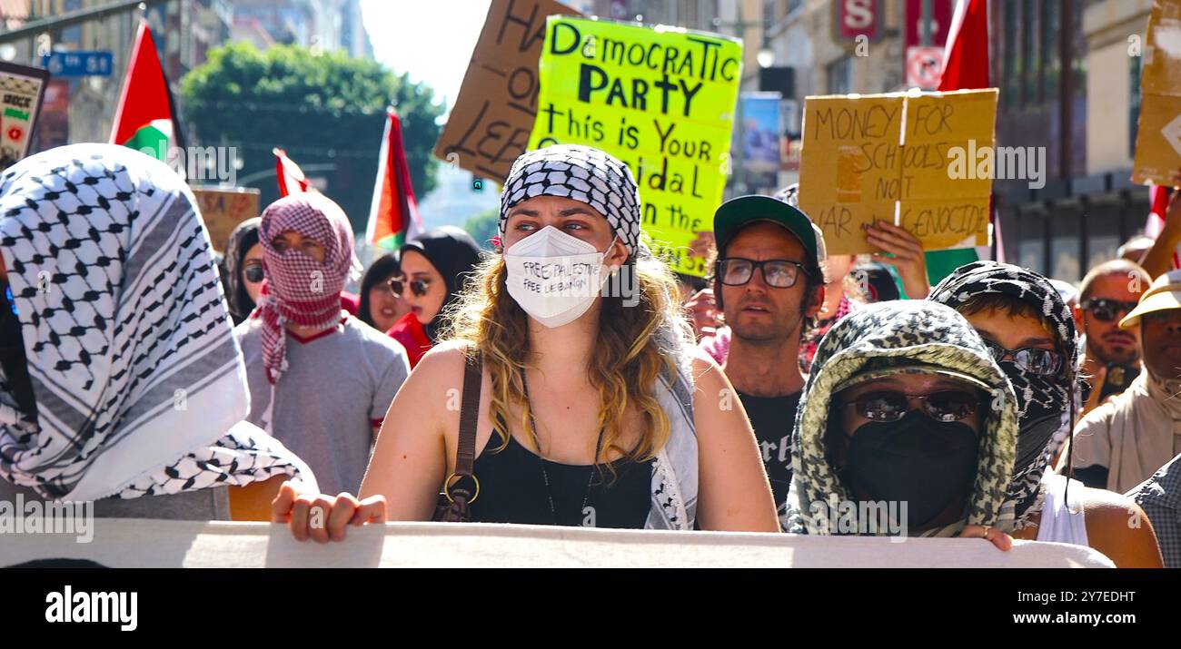 September 29, 2024, Hands Off Lebanon, Los Angeles, California Pershing ...
