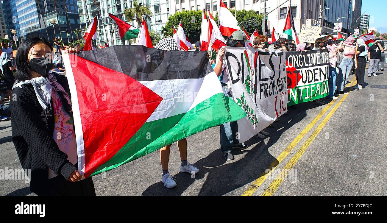 September 29, 2024, Hands Off Lebanon, Los Angeles, California Pershing ...