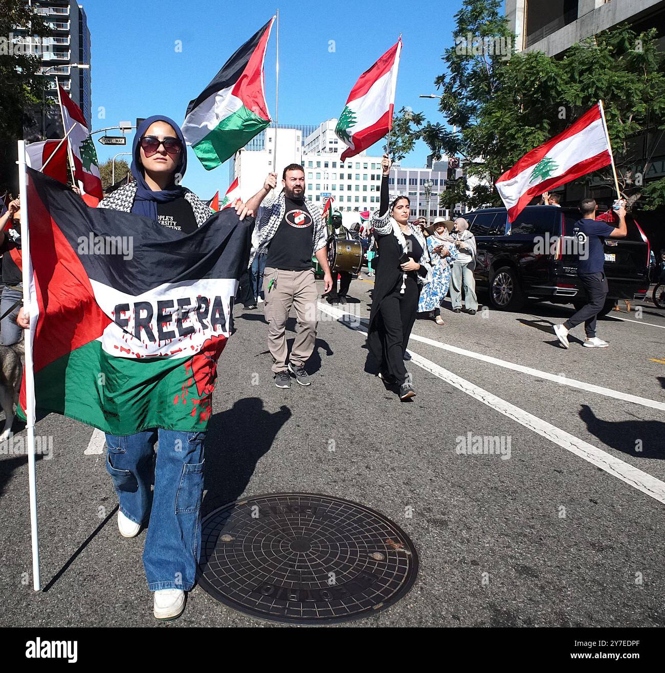 September 29, 2024, Hands Off Lebanon, Los Angeles, California Pershing ...