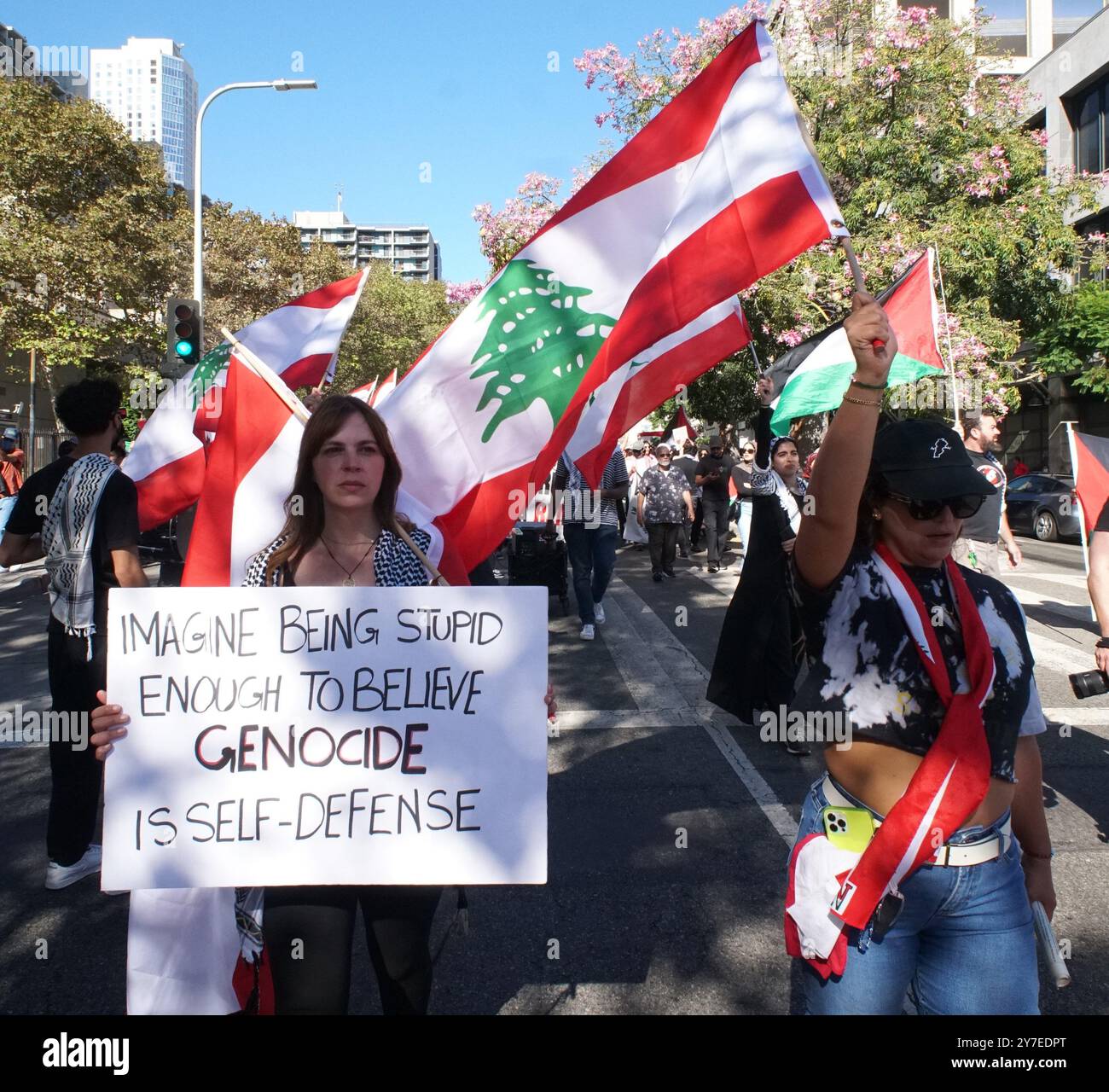 September 29, 2024, Hands Off Lebanon, Los Angeles, California Pershing ...