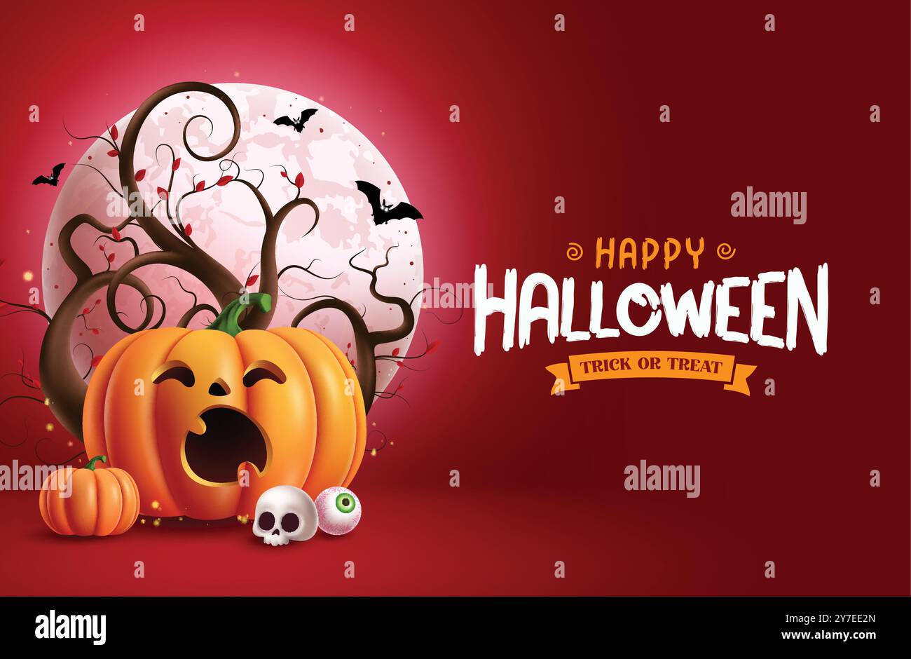 Happy halloween text vector design. Halloween trick or treat greeting ...