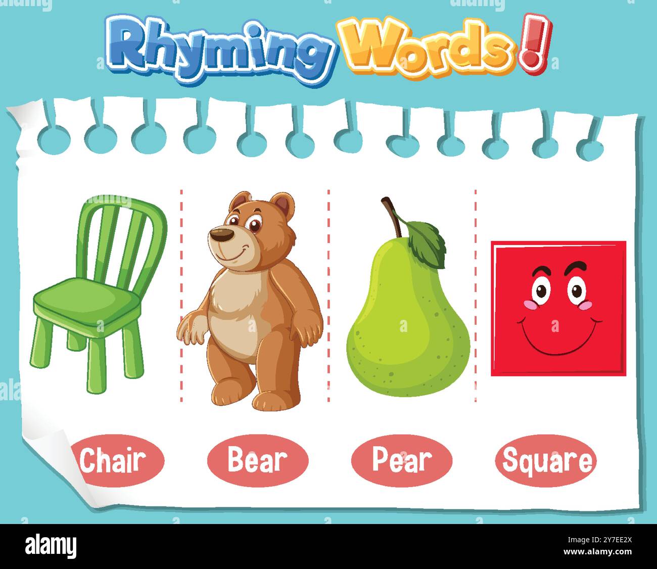 Illustration of rhyming words with images Stock Vector Image & Art - Alamy
