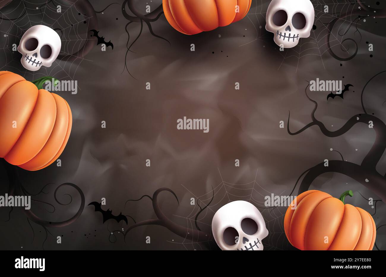 Halloween template vector background design. Halloween blank space ...