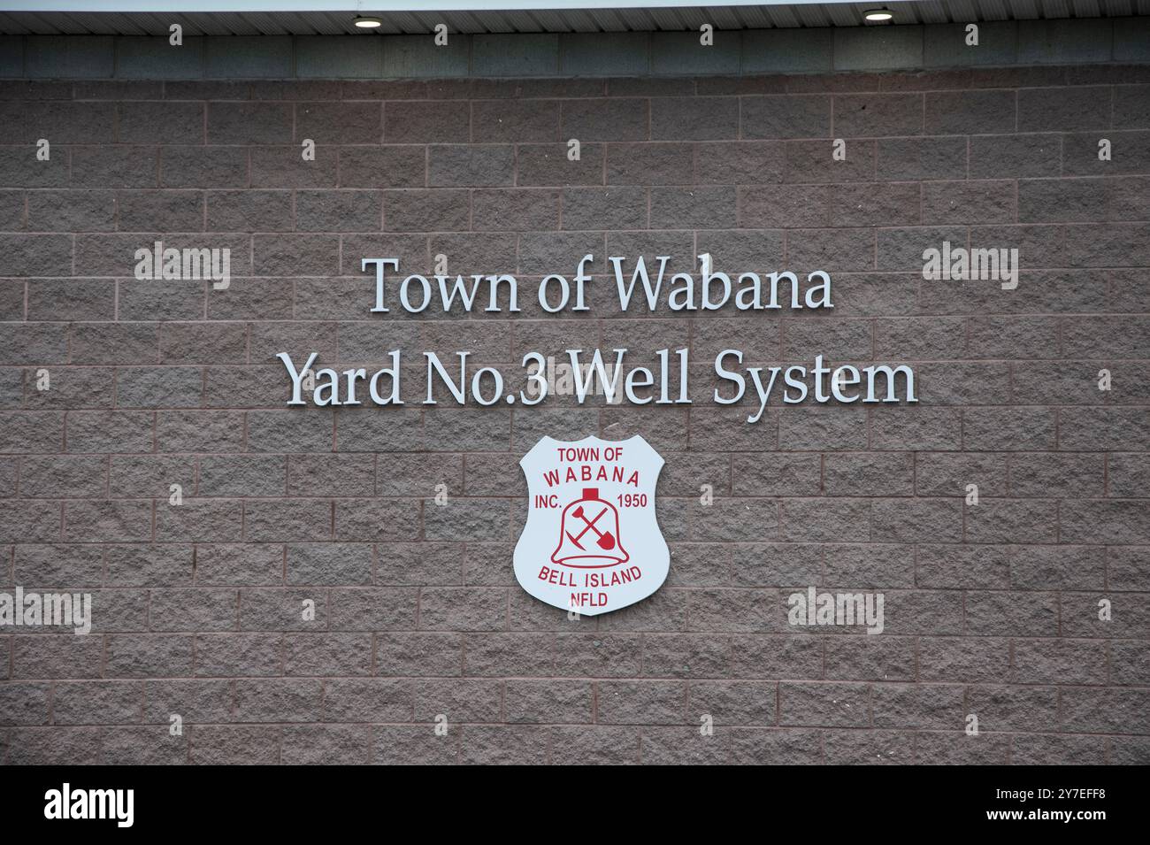 Yard No. 3 Well System water treatment sign in Wabana, Bell Island ...