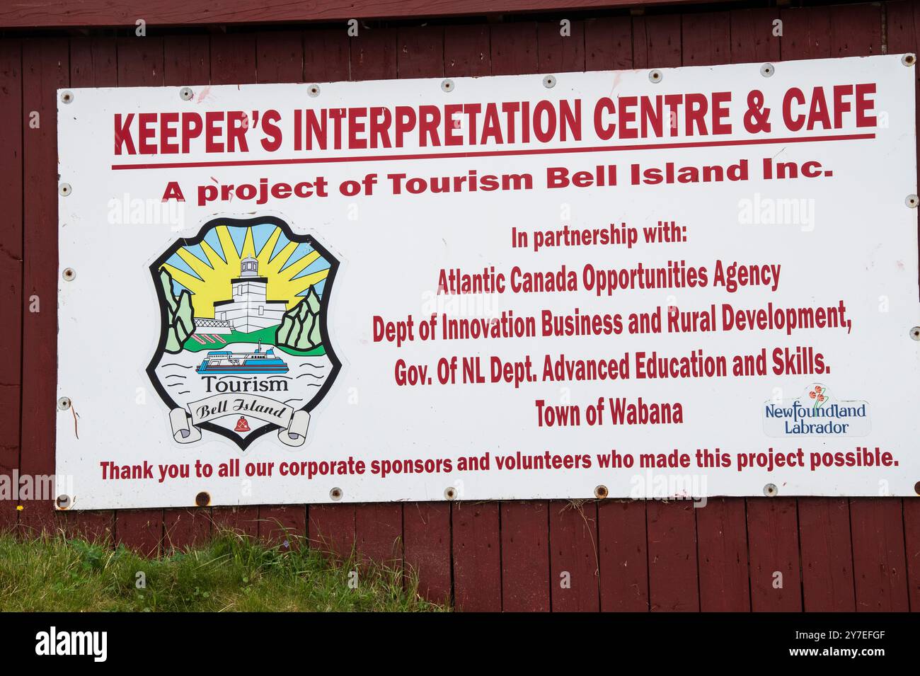 Keeper’s interpretation centre sign at the Keeper’s Cafe on Lighthouse ...