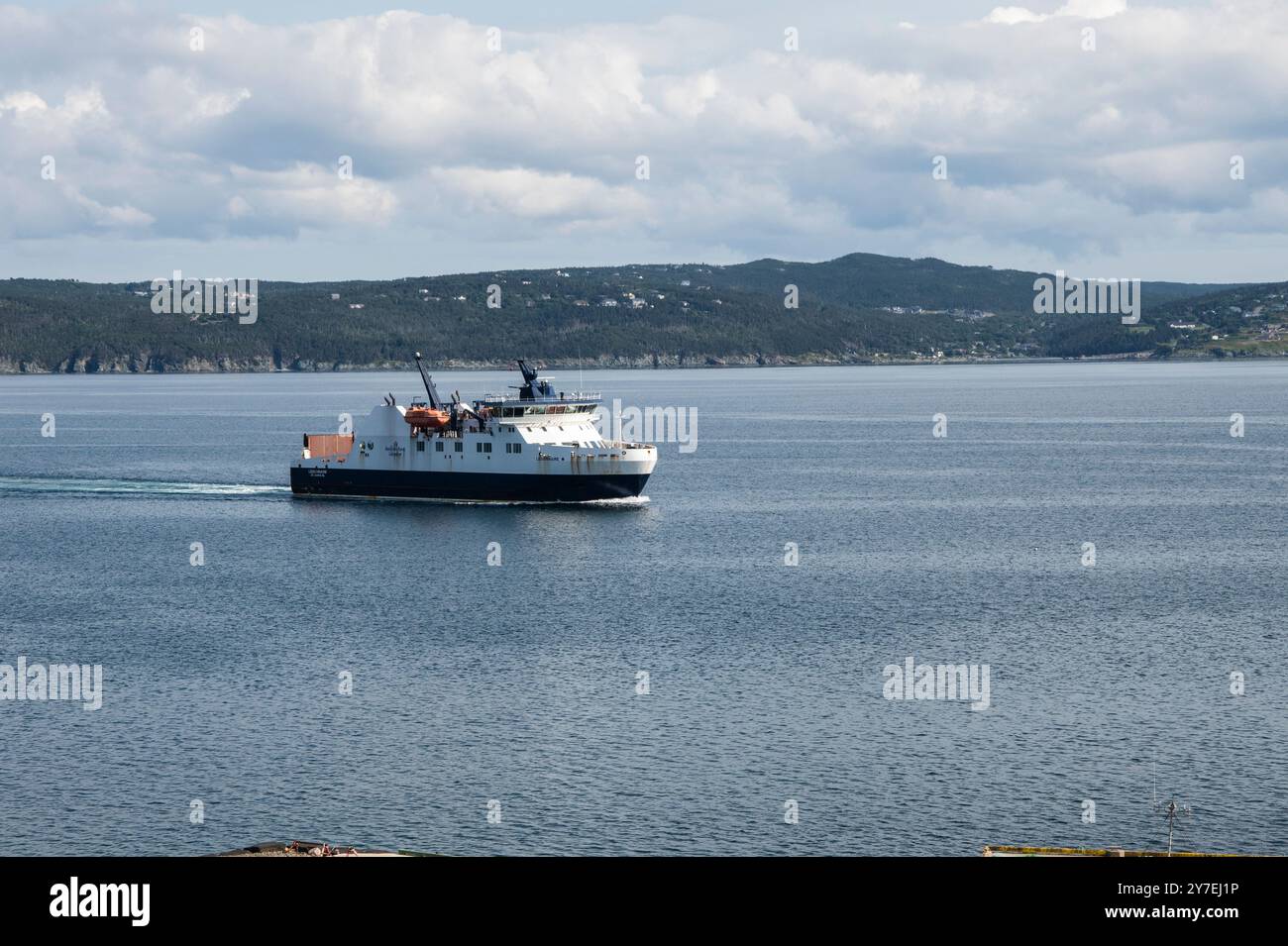 Legionnaire ferry arriving at the ferry terminal in Wabana, Bell Island ...
