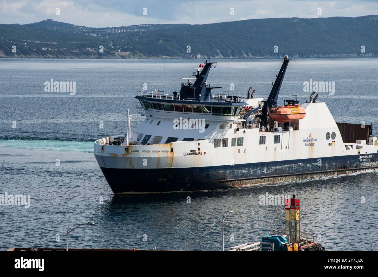Legionnaire ferry arriving at the ferry terminal in Wabana, Bell Island ...