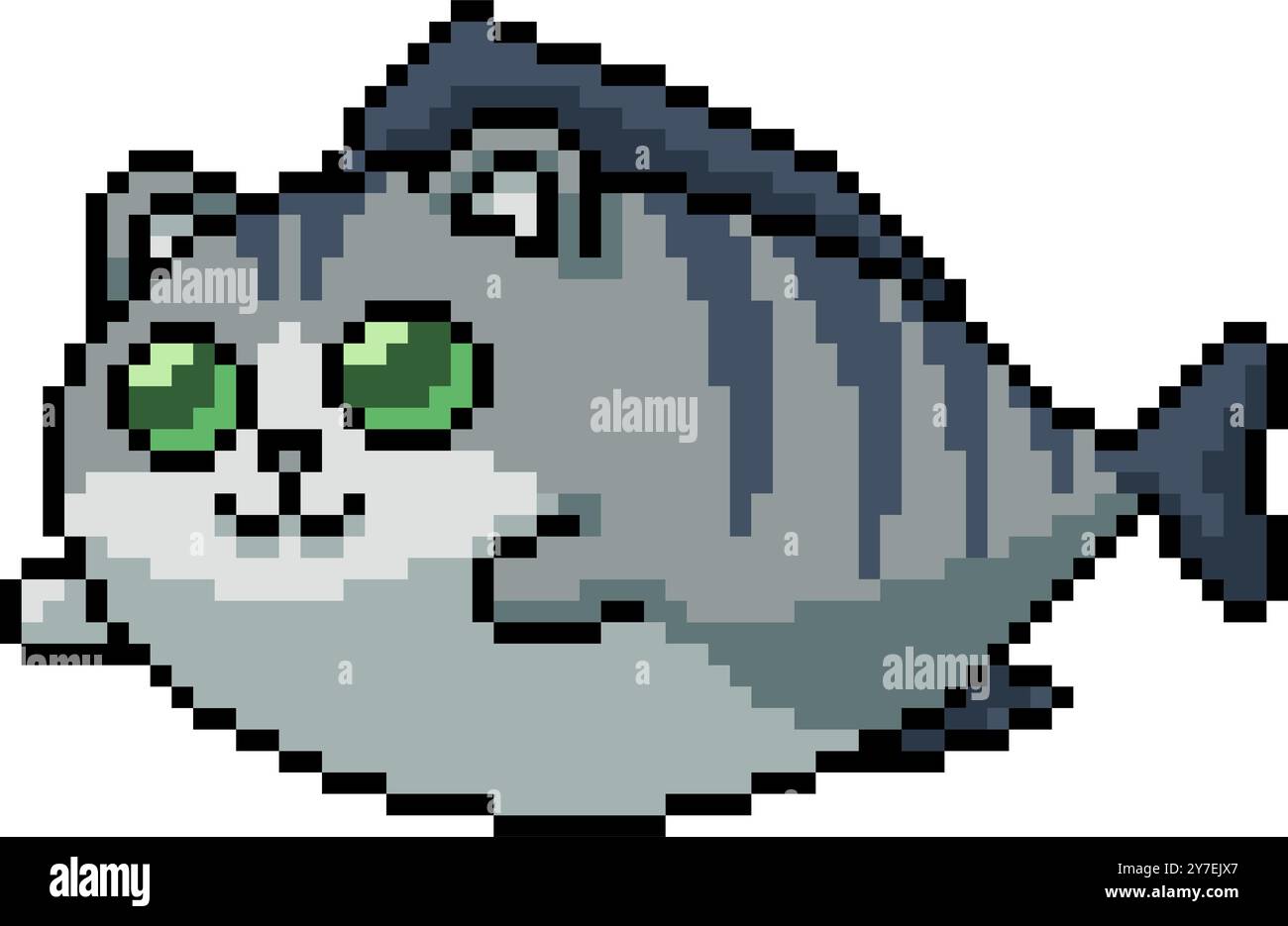 Minecraft Fish Pixel Art Grid