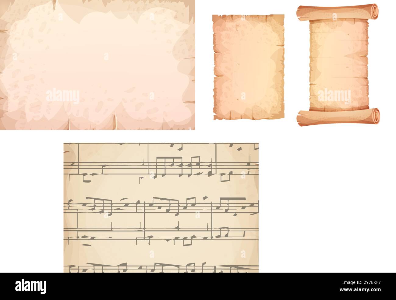 Parchment page, old scroll grunge structure. Aged paper background ...