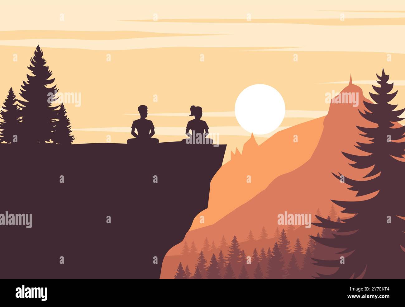 Buddhist woman and man train meditation to come to peace and out of ...