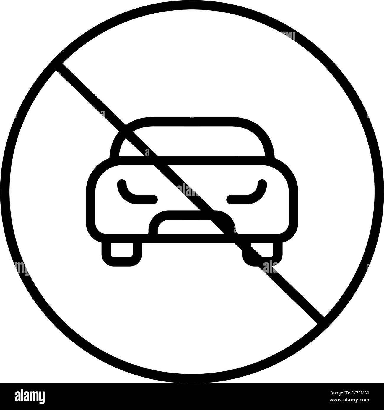 Vehicle ban zone. No driving allowed. Cars prohibited. Pixel perfect ...
