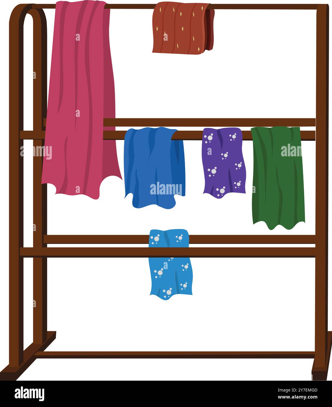 clothing rack, cloth rail. shop display element. alna clothing wooden ...