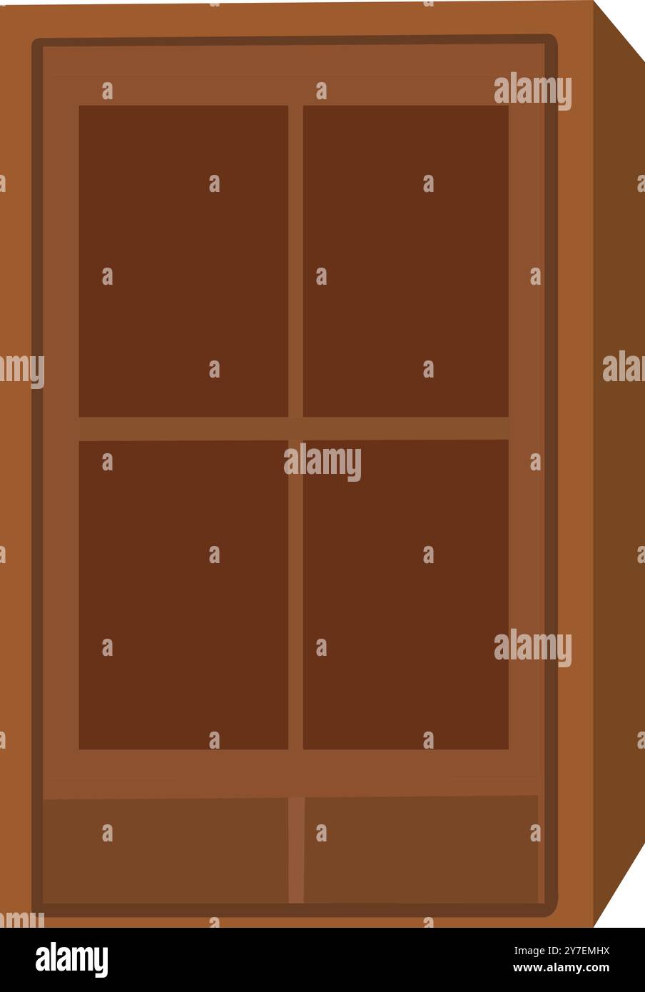 Old almirah vector illustration. Cupboard isolated white background ...