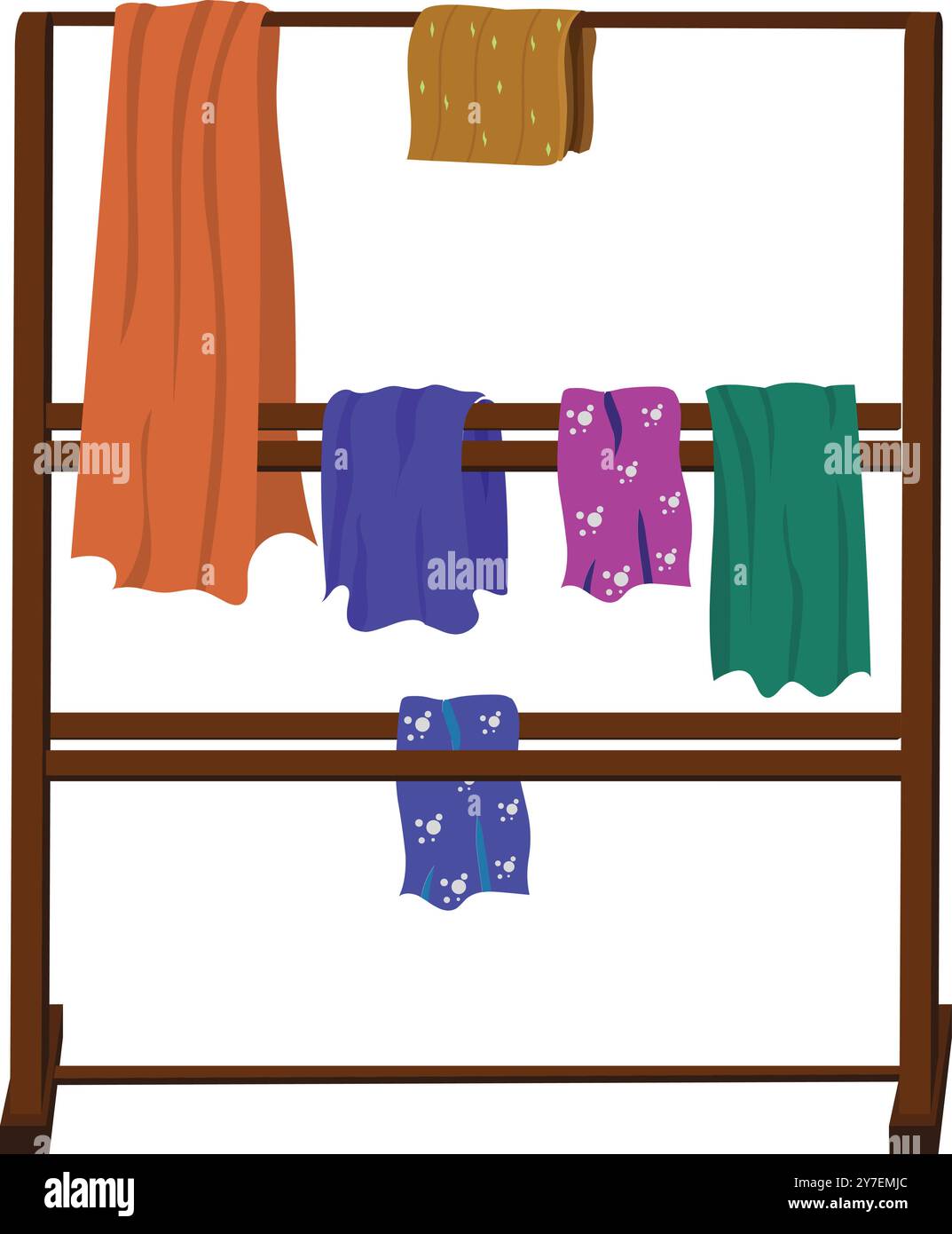 clothing rack, cloth rail. shop display element. vector illustration ...
