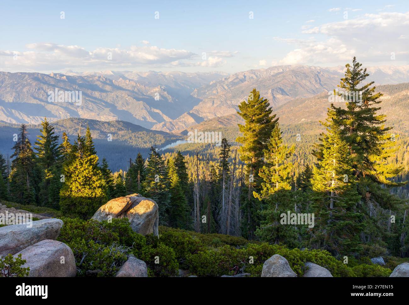 Aerial View of Hume Lake from Panoramic Point in Sequoia National Park ...