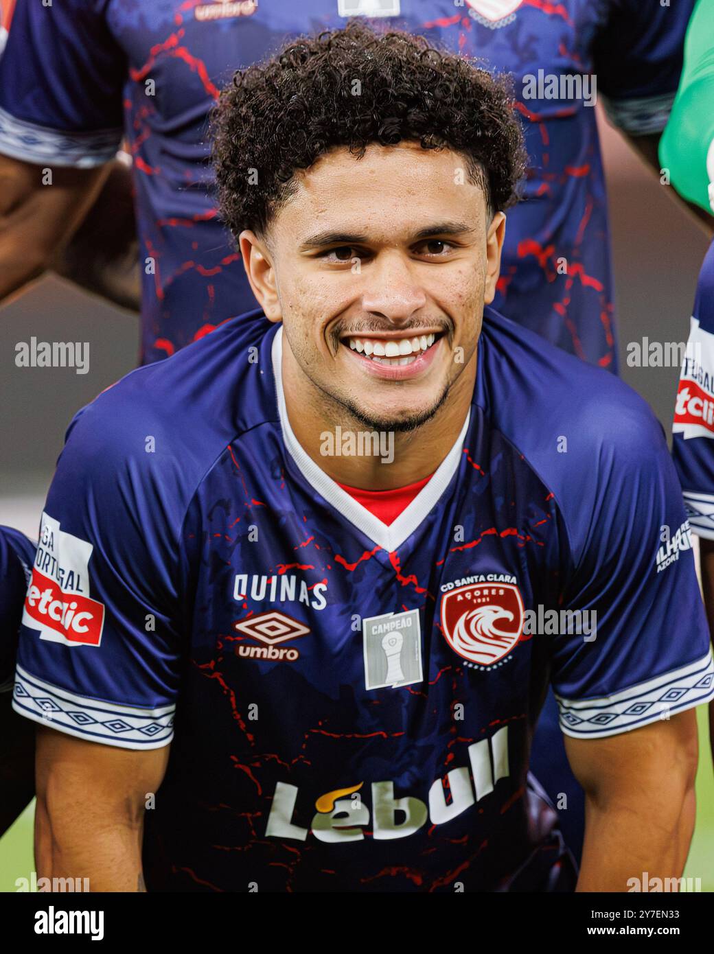 Lisbon, Portugal. 14th Sep, 2024. Gabriel Silva (Santa Clara) seen during the Liga Portugal game ...