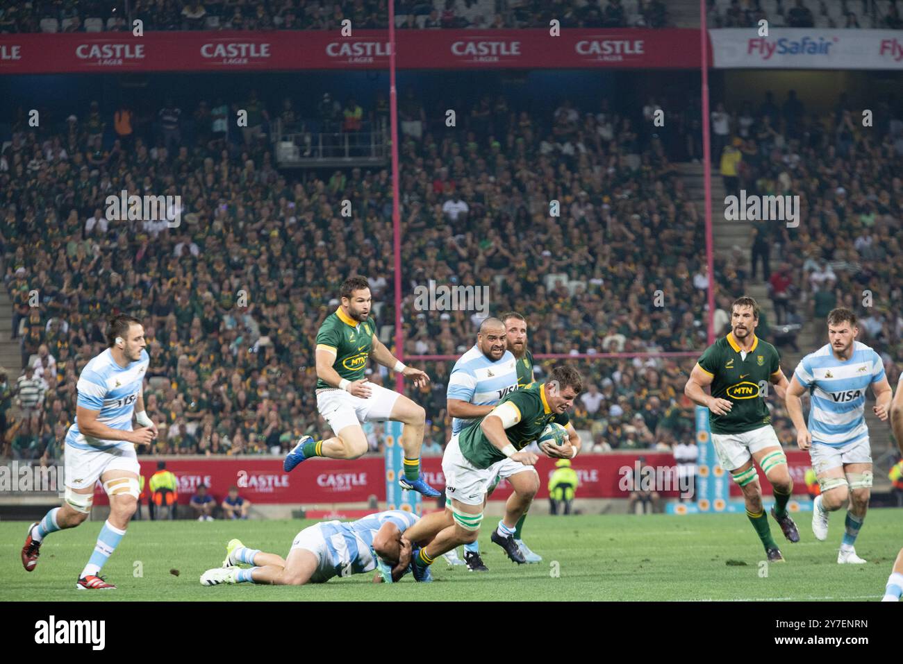 Springbok Elrich Louw with the ball during the Castle Lager Rugby ...