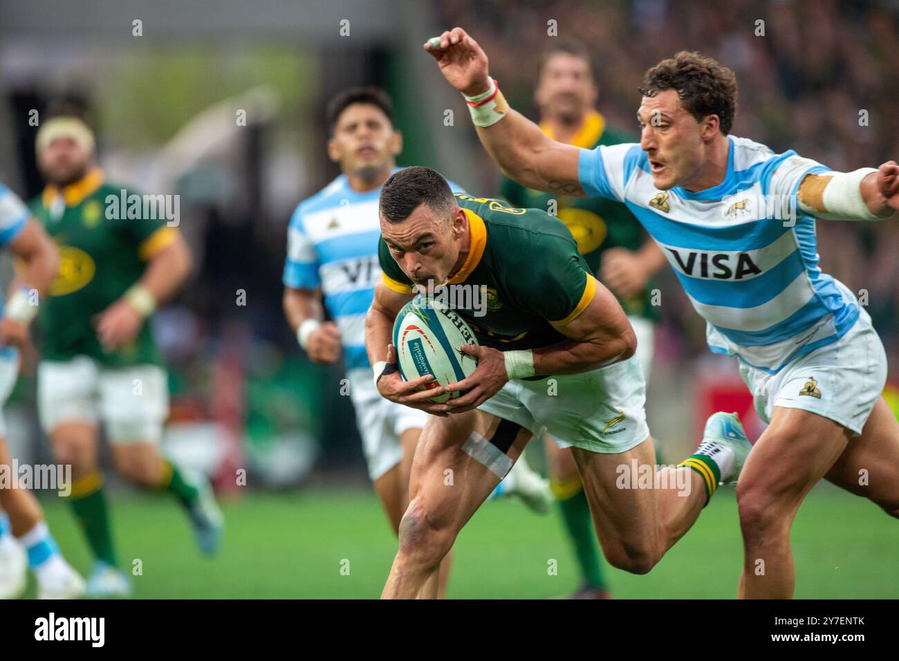 Jesssie Kriel with the ball during the Castle Lager Rugby Championship ...