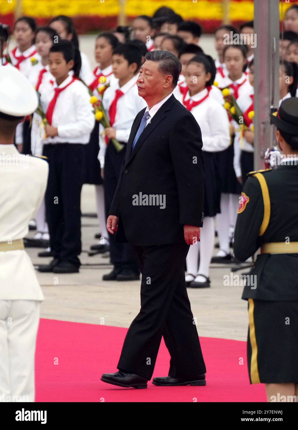 China's President Xi Jinping attends a wreath laying ceremony on ...