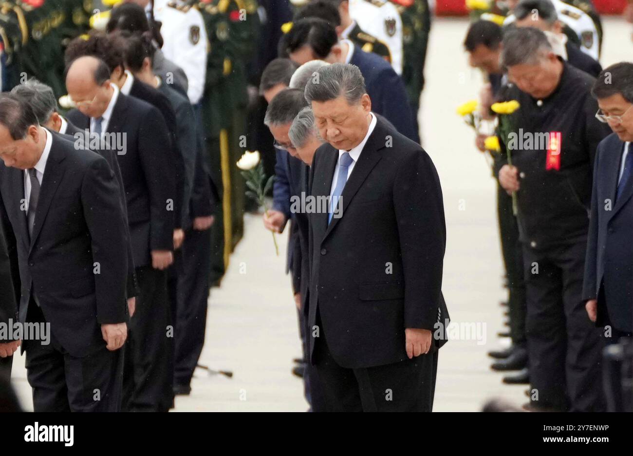 China's President Xi Jinping attends a wreath laying ceremony on ...