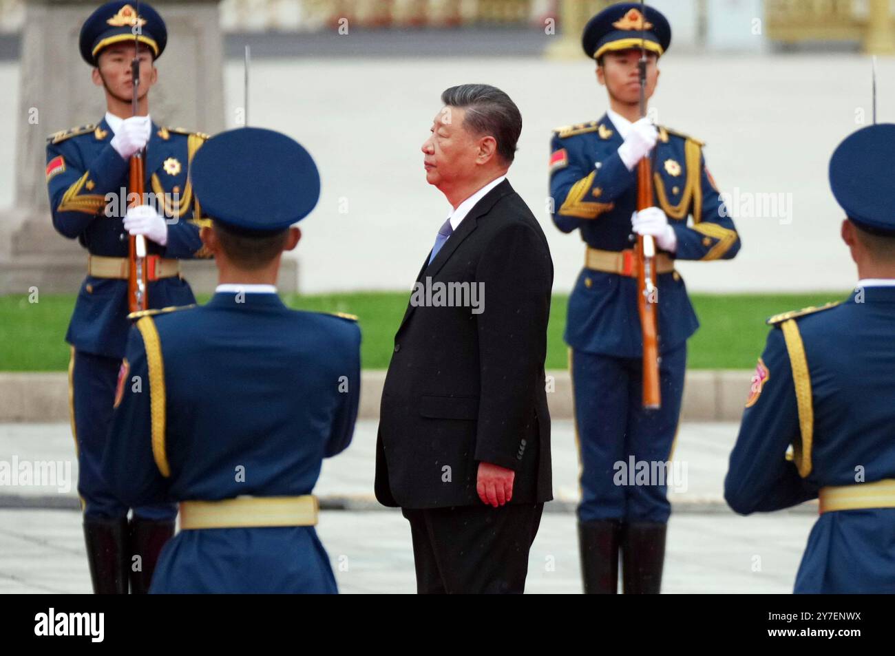 China's President Xi Jinping attends a wreath laying ceremony on ...
