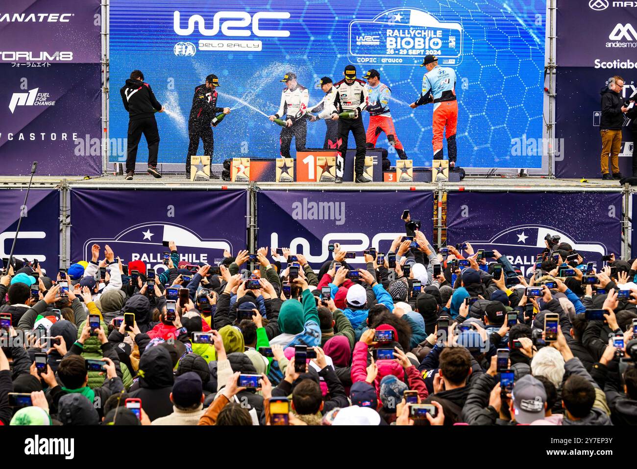 , Celebrating The Final Podium, During Fia World Rally Championship Wrc ...