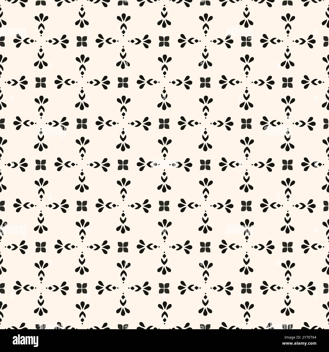 Simple minimalist floral pattern. Minimal seamless texture with small ...