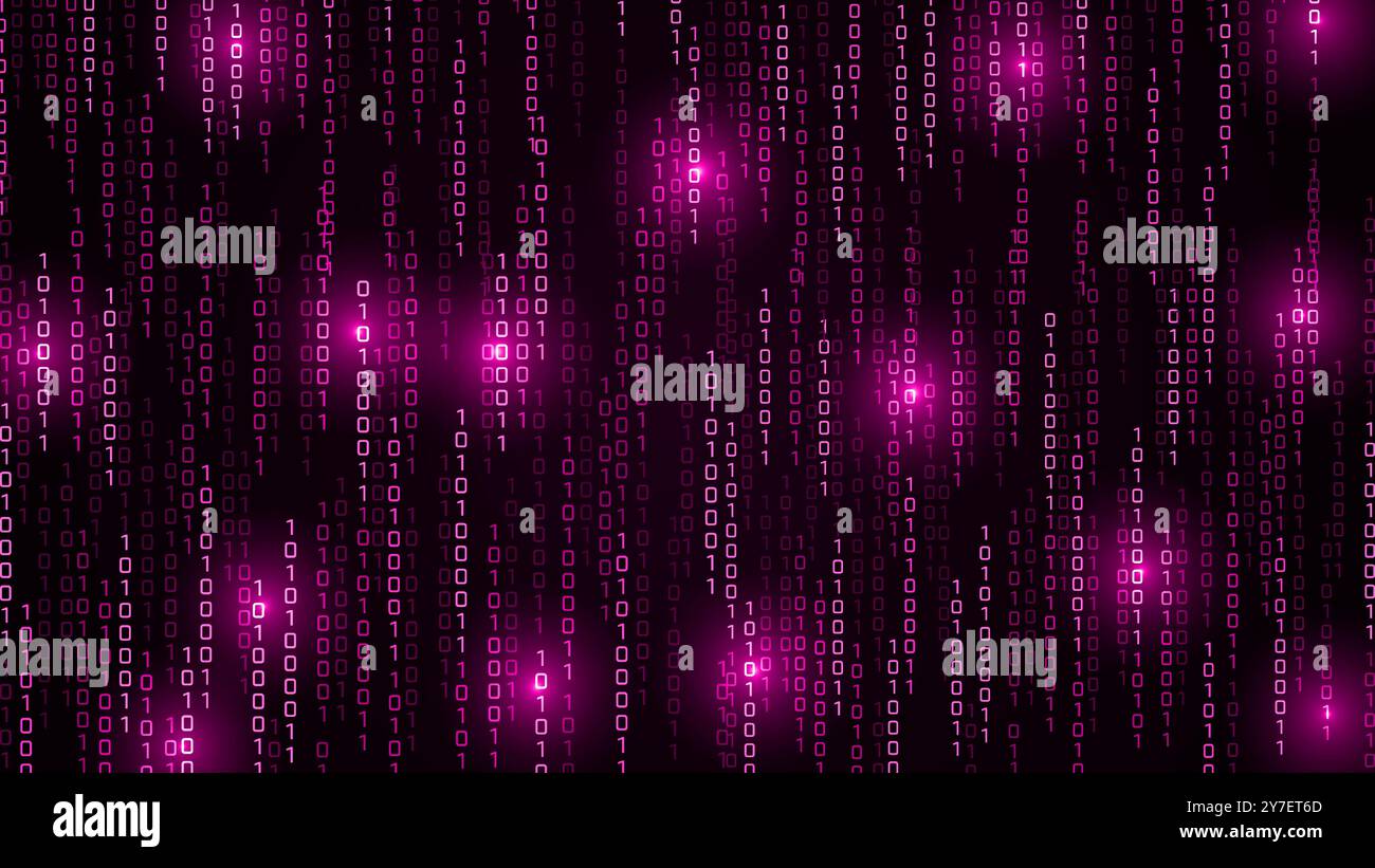 Matrix vector digital code rain in a Matrix inspired futuristic style. Light Effect matrix ...