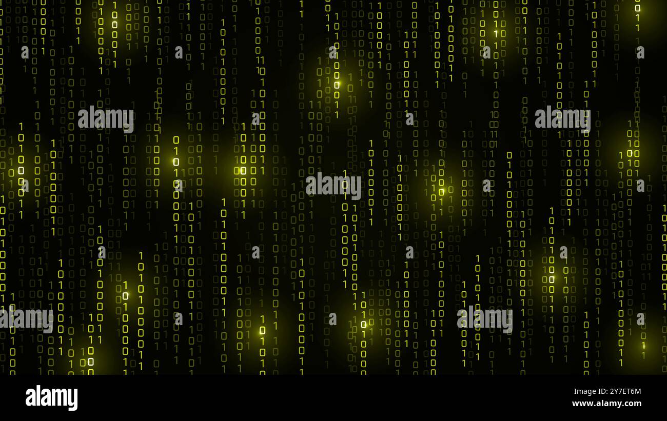 Matrix vector digital code rain in a Matrix inspired futuristic style. Light Effect matrix ...