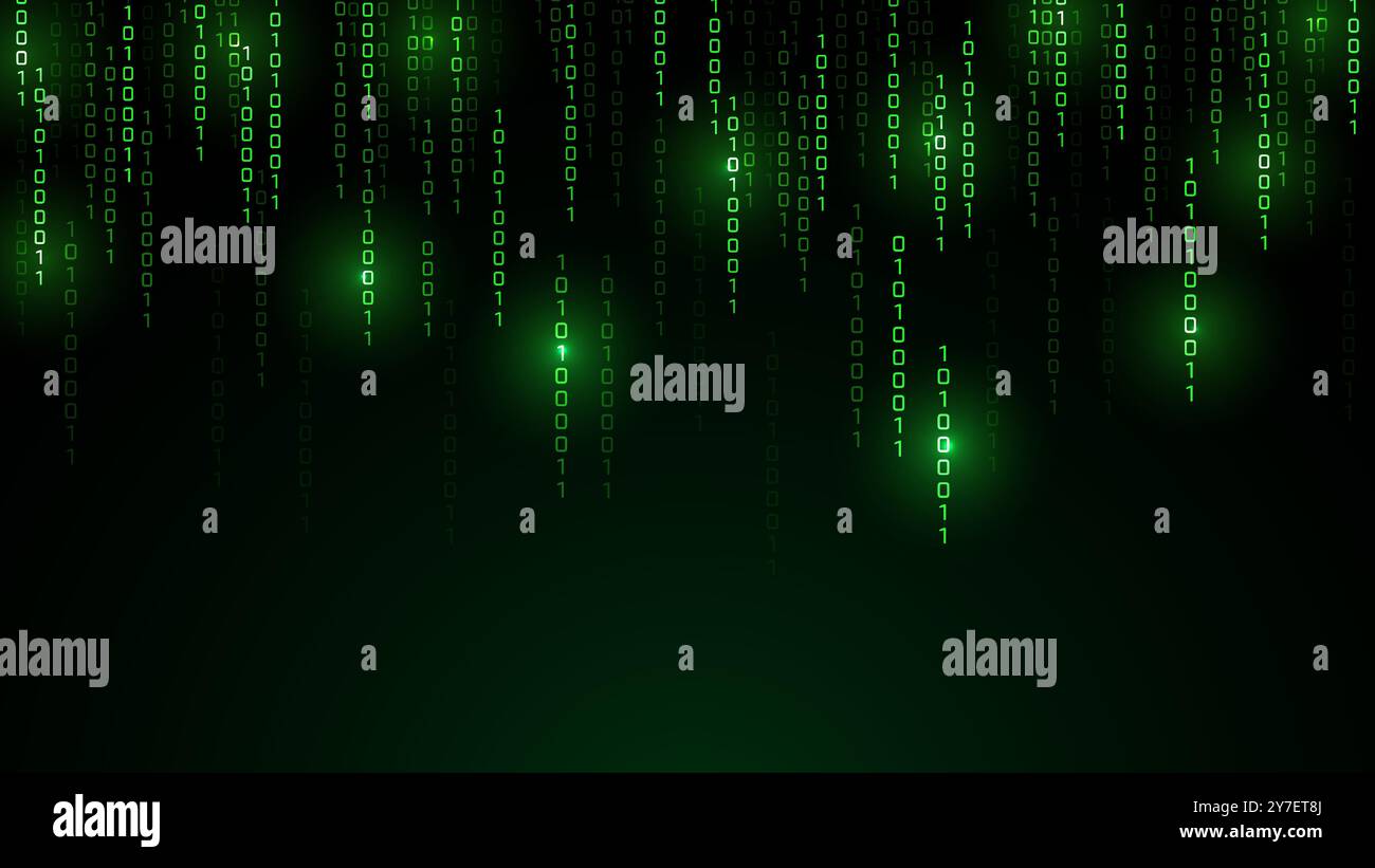 Matrix vector digital code rain in a Matrix inspired futuristic style ...