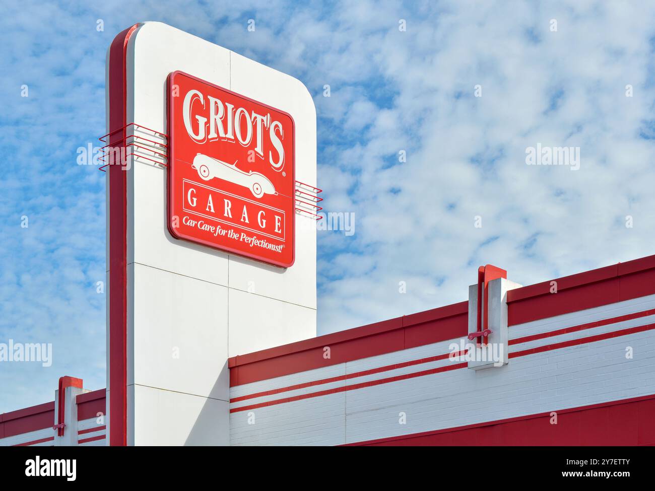 Griot's Garage exterior sign Stock Photo - Alamy