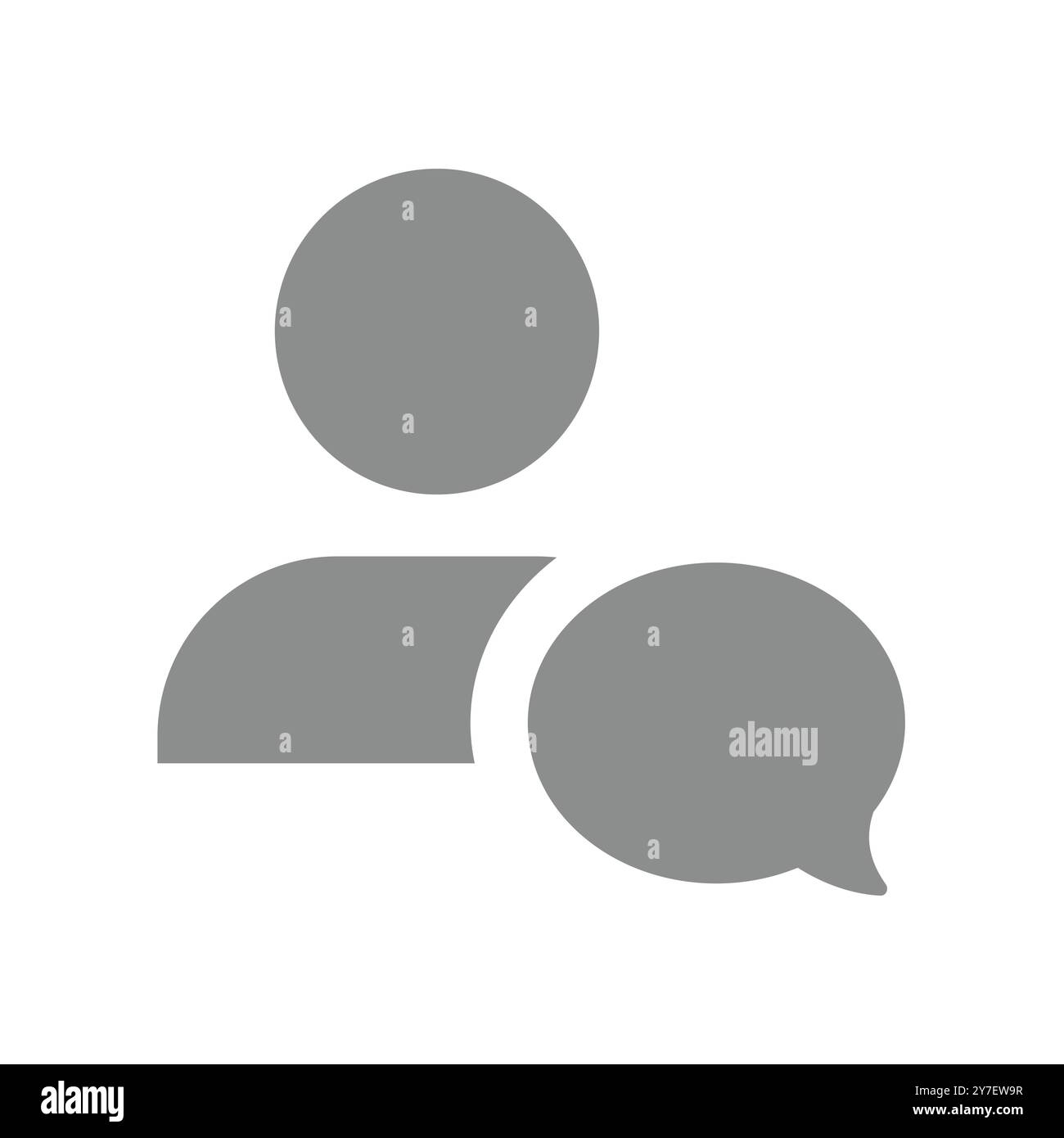 Text bubble person icon Black and White Stock Photos & Images - Alamy